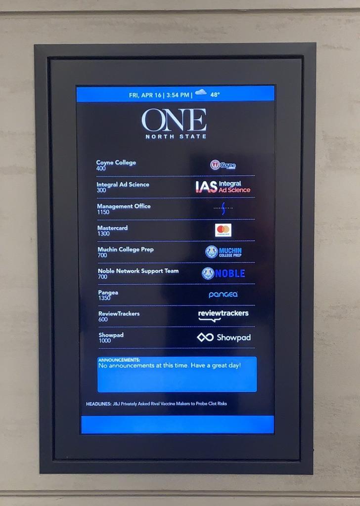 For now: Recessed Digital Directory | Flush-Mount Digital Directory - EDC