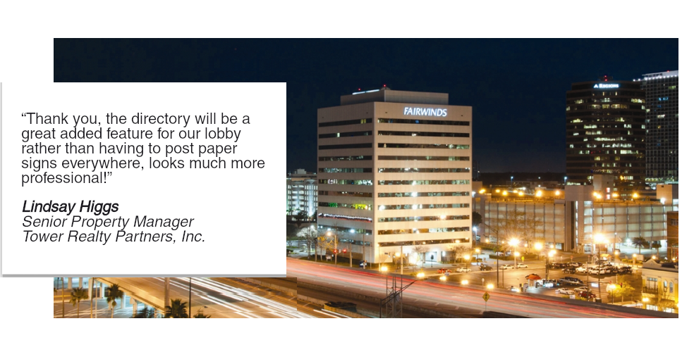 Electronic Directory Boards | Digital Directory & Signage Boards - EDC